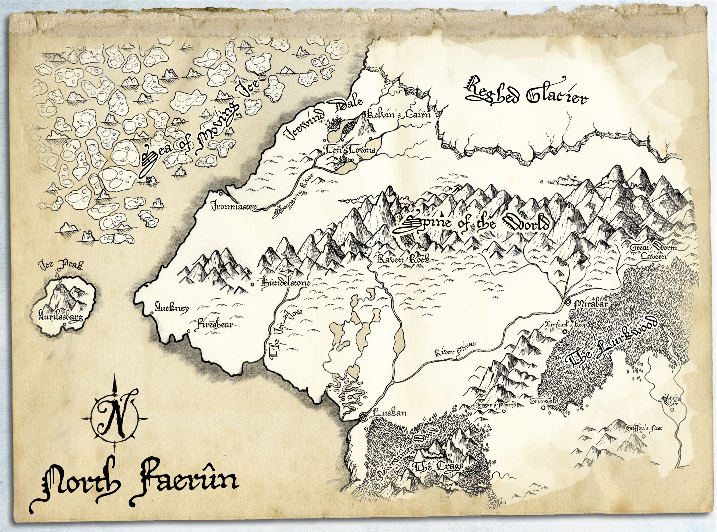 North Faerun (Hand Drawn) - Maps - Kanka